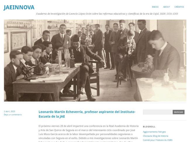 JAEINNOVA. Cuaderno de investigación de Leoncio López-Ocón sobre las ...